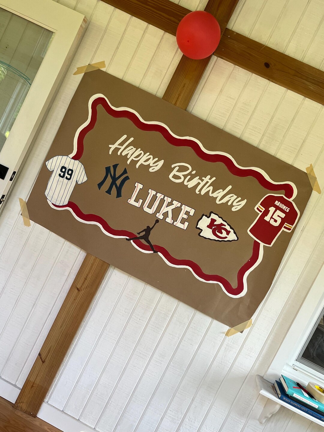 Sports Themed Painted Birthday Banner - Etsy