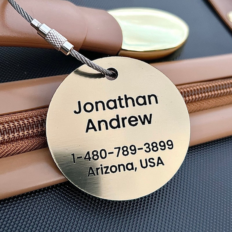 Round Luggage Tags - Etsy