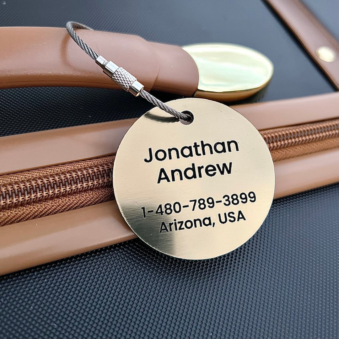 Round Tags, Luggage Tags Personalized, Backpack Tag, Name Tags for ...