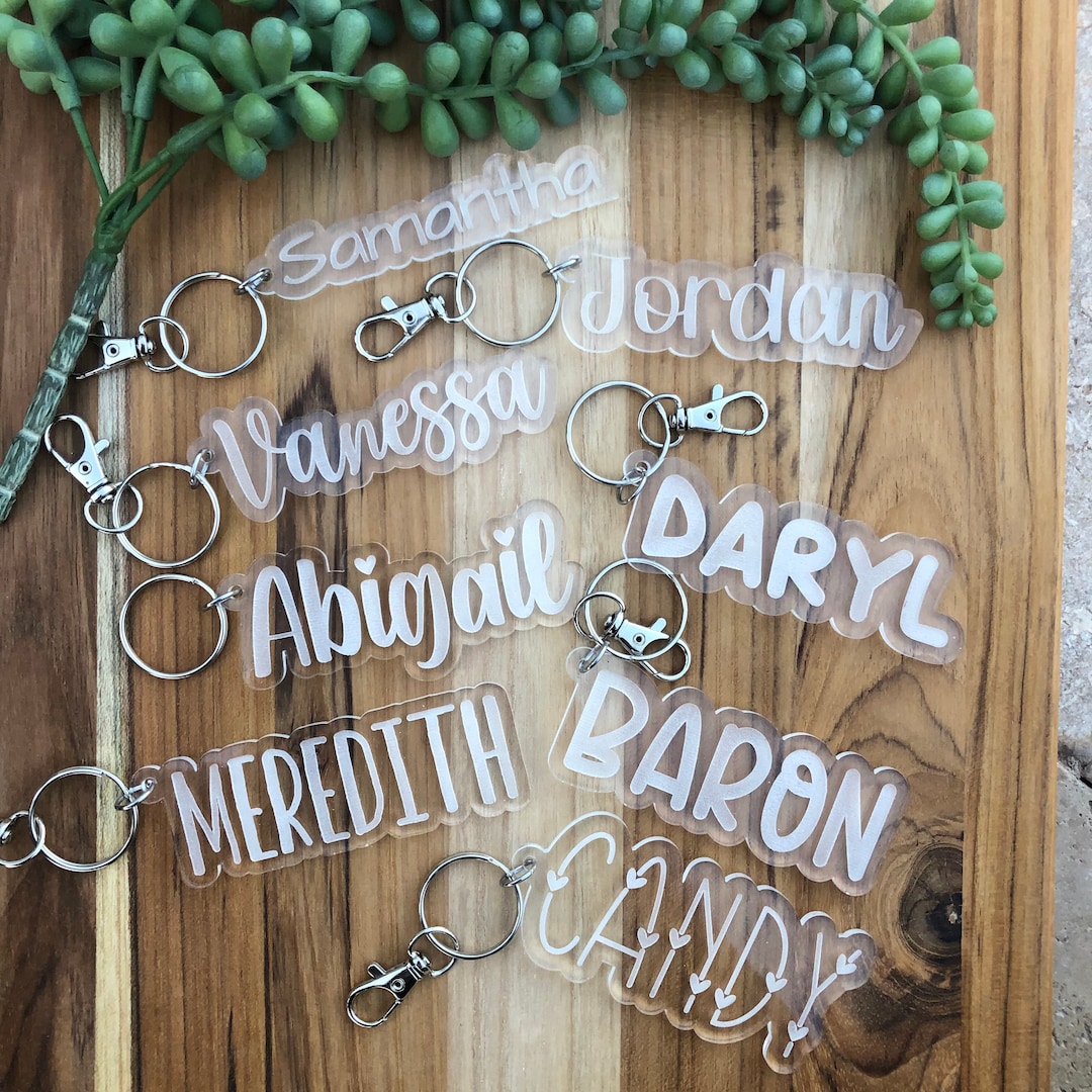 Personalized Name Keychain, Personalized Name Tag for Bag, Personalized ...