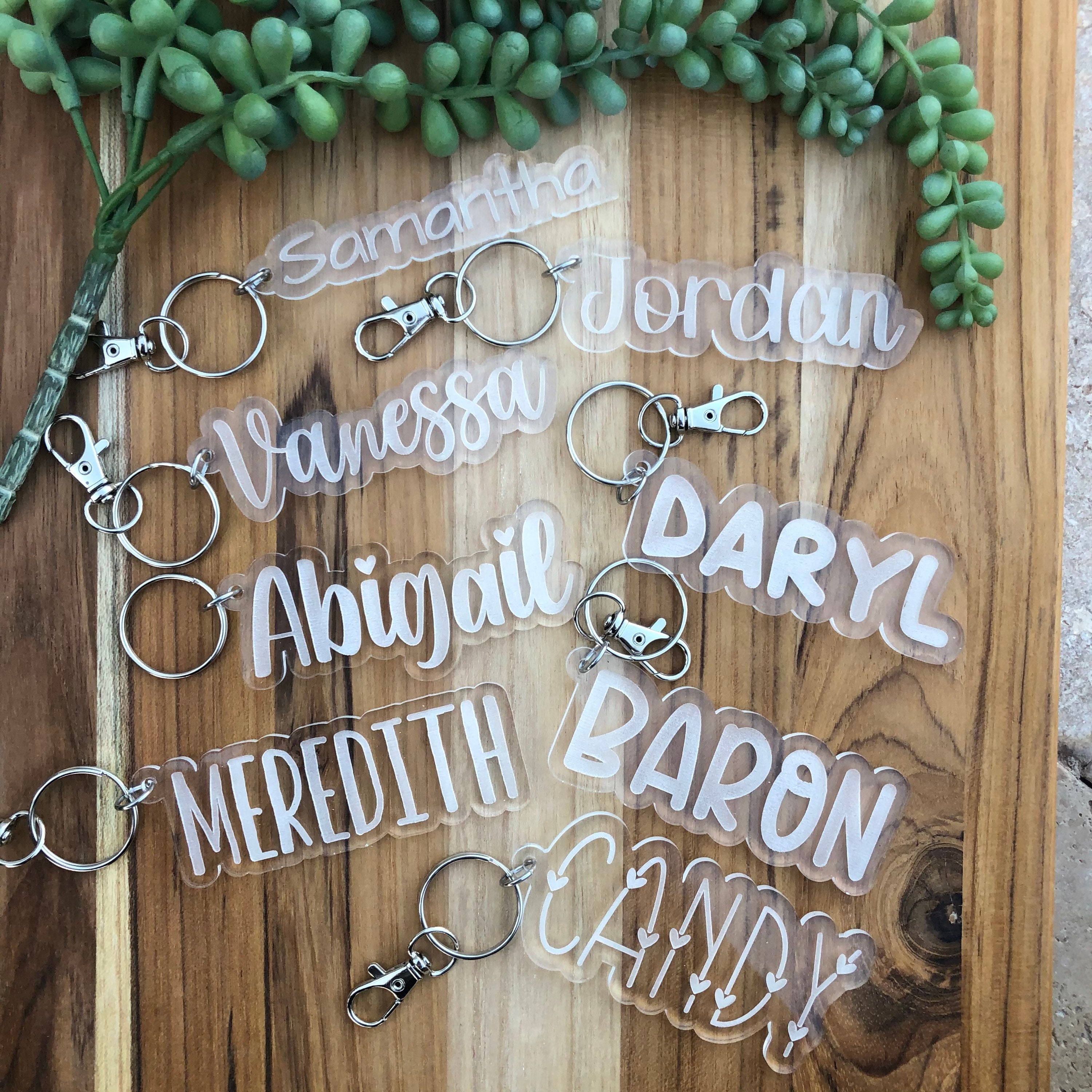 Personalized Name Keychain Personalized Name Tag for Bag | Etsy