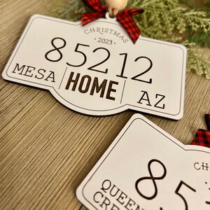 Personalized Hometown Ornament, Custom Zip Code Christmas Ornament ...