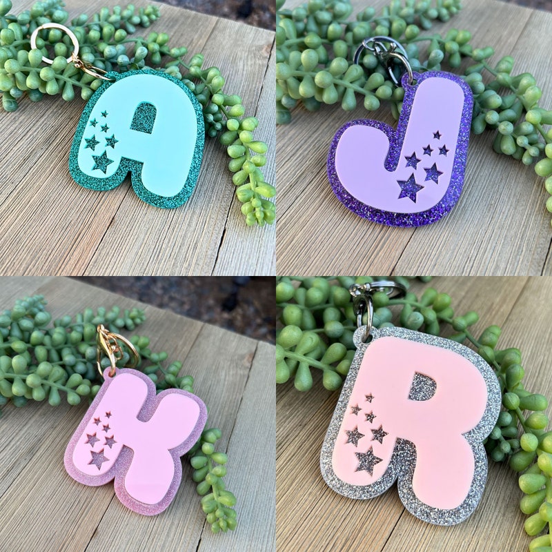 Alphabet Keychain - Etsy