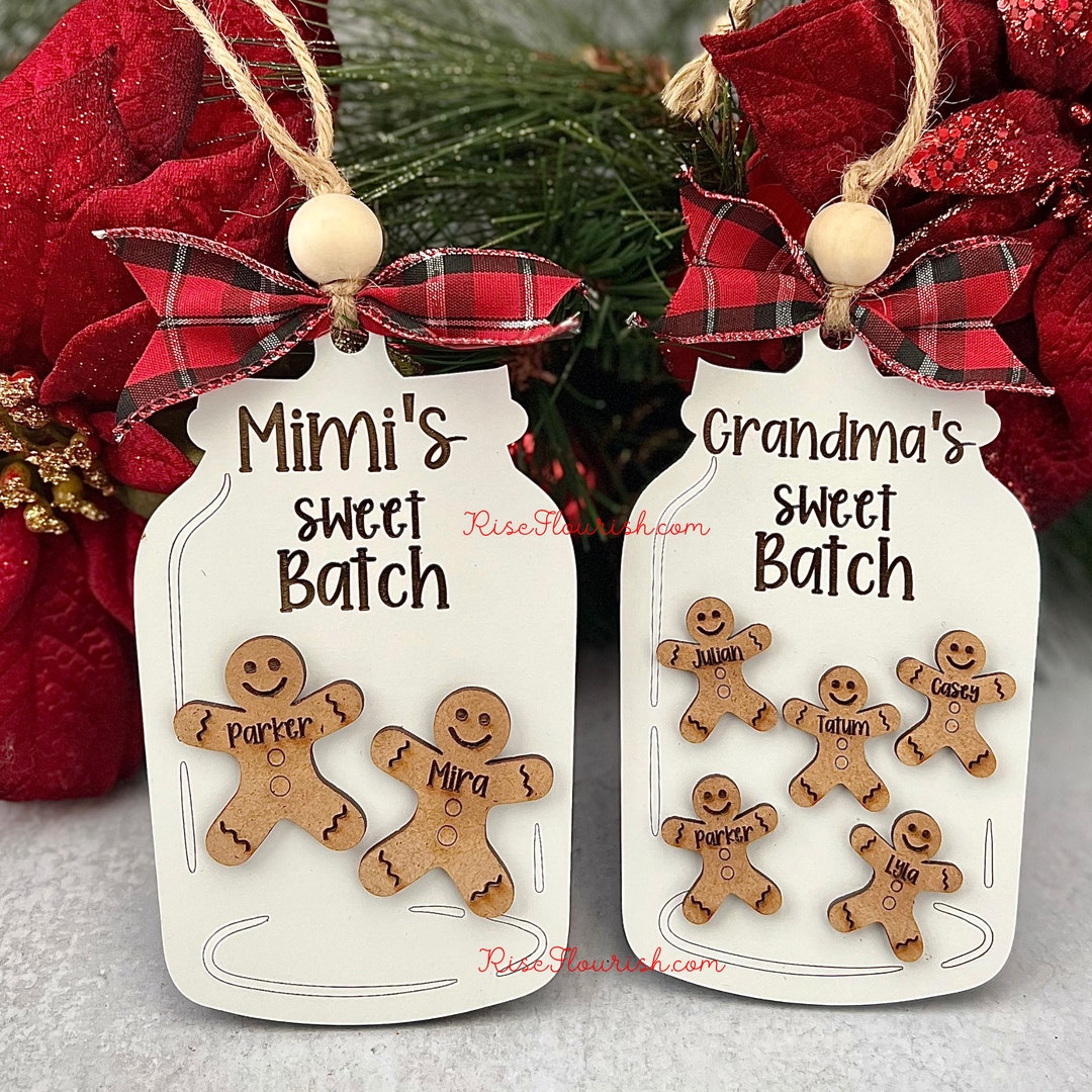 Grandma's Batch Ornament, Personalized Gingerbread Ornament, Custom ...