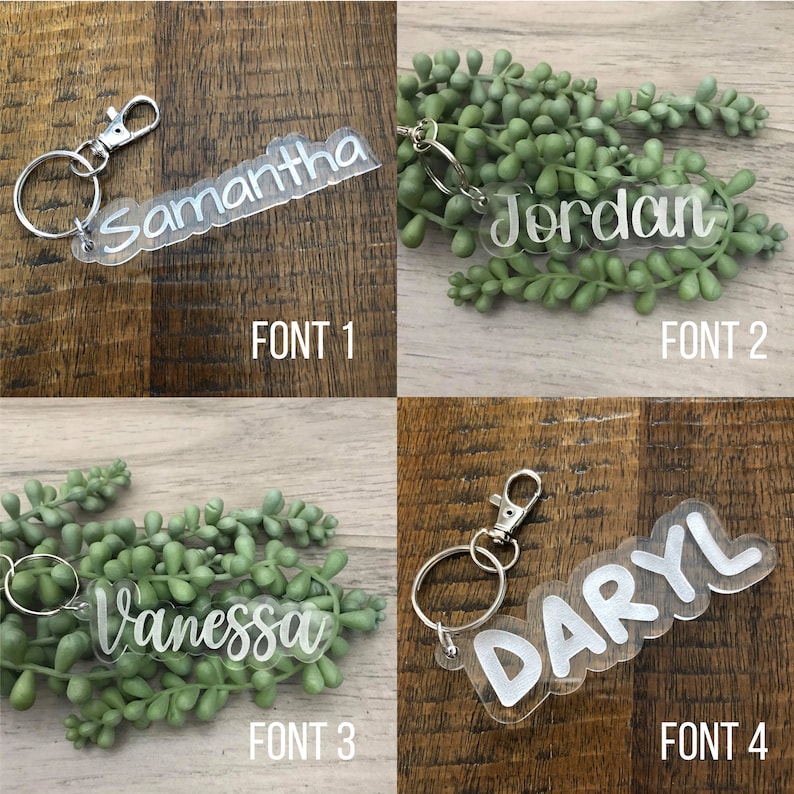 Personalized Name Keychain Personalized Name Tag for Bag | Etsy