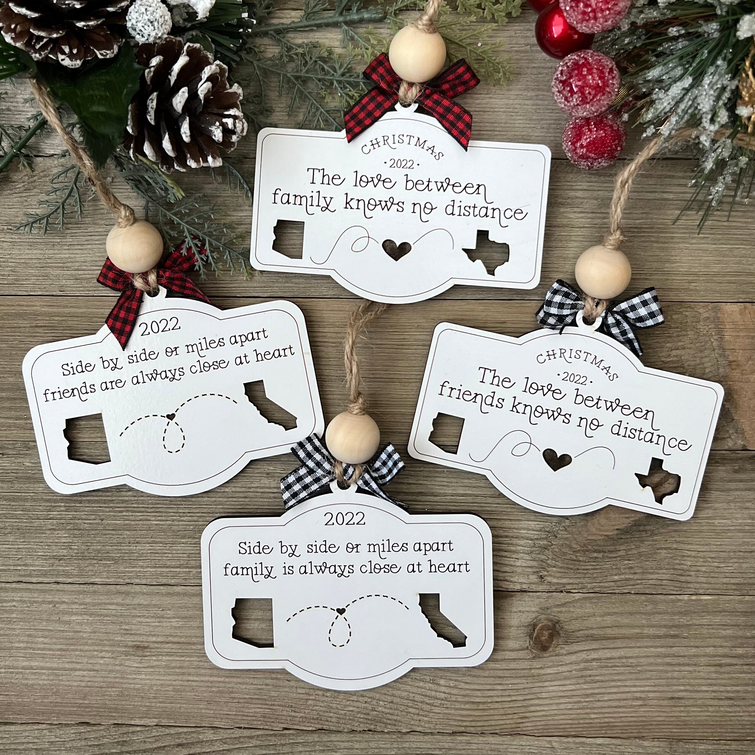 Long Distance Personalized Ornament 2025 – Custom Family Personalized ...