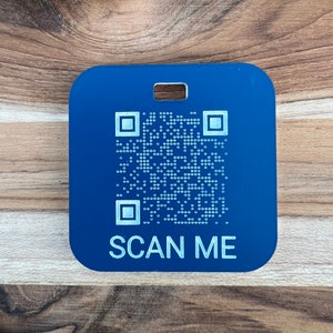 QR Code Keychain, Personalized Scan Luggage Tag, Personalized Backpack ...