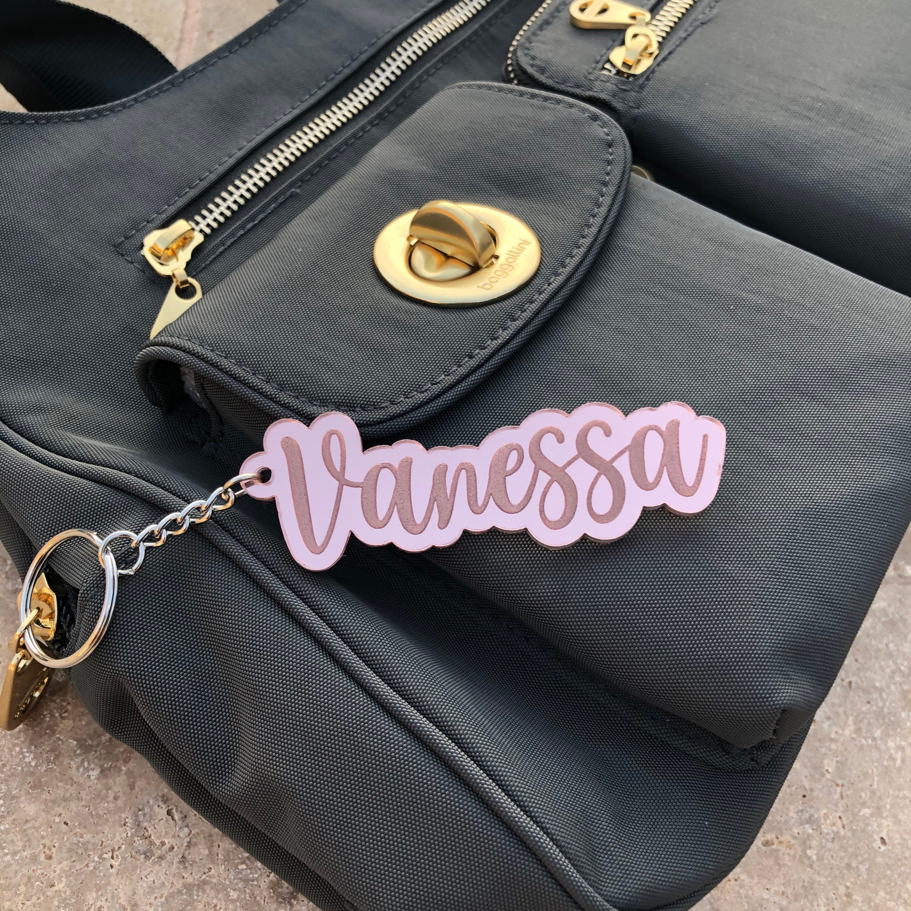 Personalized Name Keychain Personalized Name Tag for Bag - Etsy