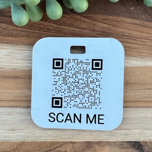 QR Code Keychain, Personalized Scan Luggage Tag, Personalized Backpack ...
