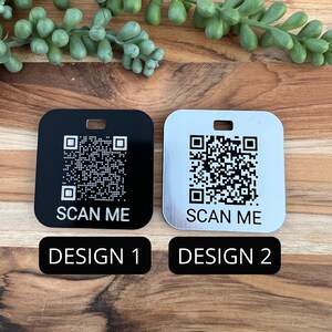 QR Code Keychain, Personalized Scan Luggage Tag, Personalized Backpack ...
