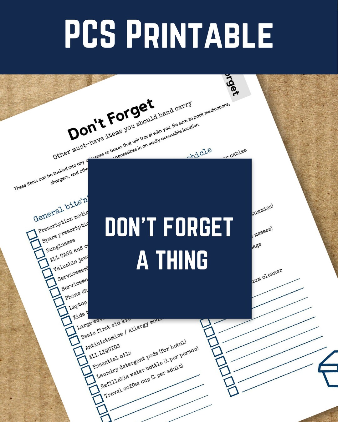 PCS Packout Printables Military Move Packing Printables - Etsy