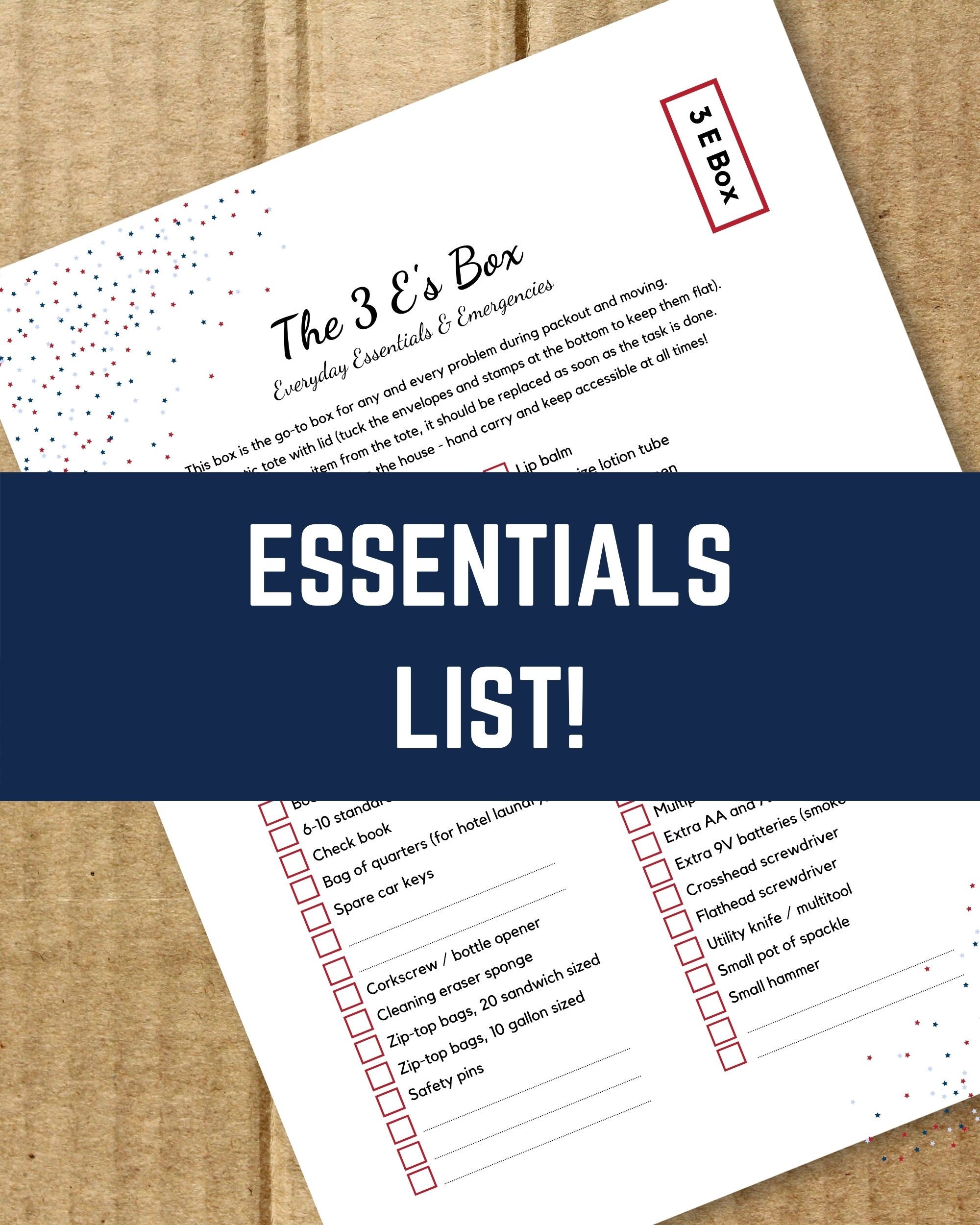 PCS Packout Printables Military Move Packing Printables - Etsy