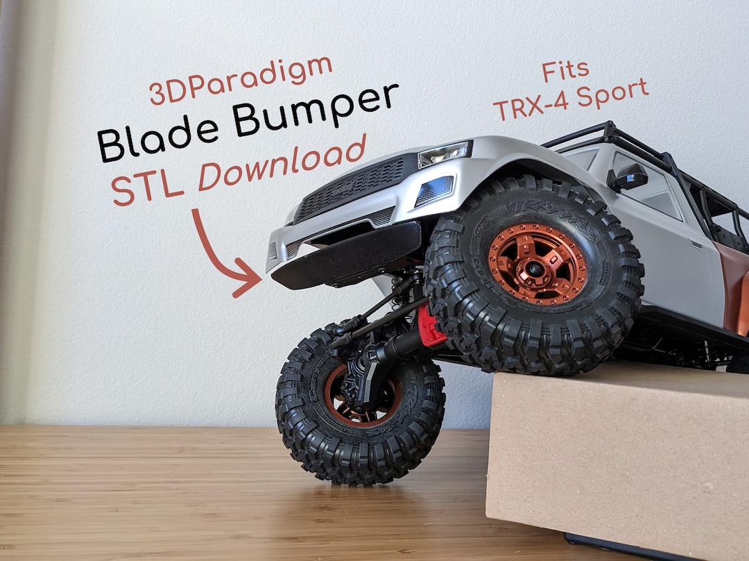3dparadigm Blade Bumper for TRX4 Sport, STL+GCODE File Digital Download ...
