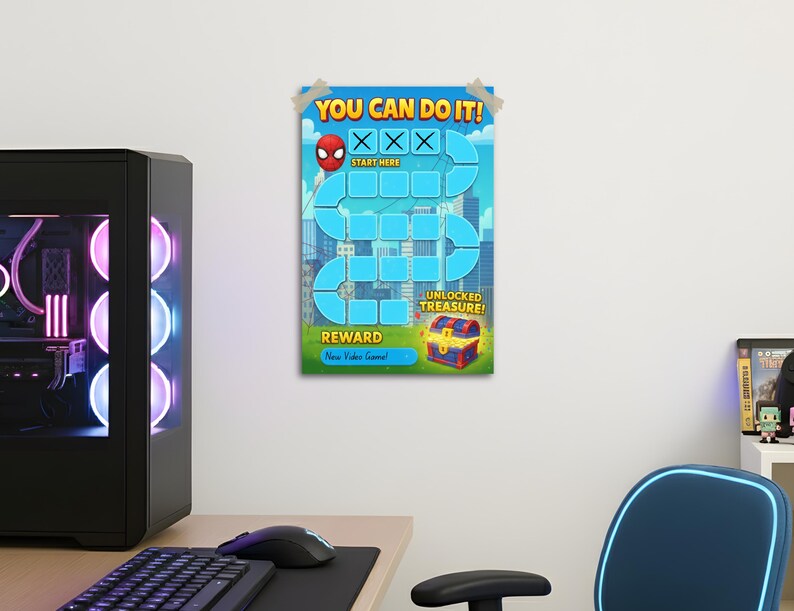 Spider Hero Kids Reward Chart: Printable Chore & Behavior Tracker ...