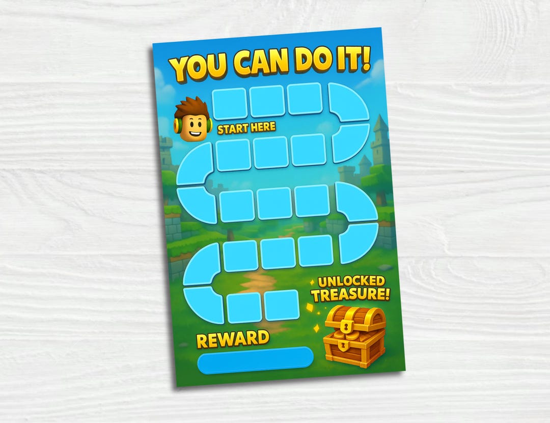 Video Game Reward Chart | Kids Goal Tracker (digital Download) - Etsy