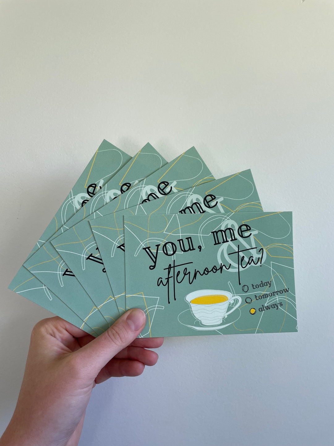 Postcard: Afternoon Tea Stationery for Friends and Penpals - Etsy