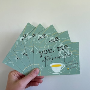 Postcard: Afternoon Tea Stationery for Friends and Penpals - Etsy
