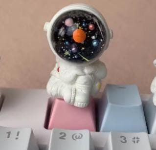 1pc Cute Astronaut Keycaps, Space Keycaps, Spaceman Keycaps Perfect for ...