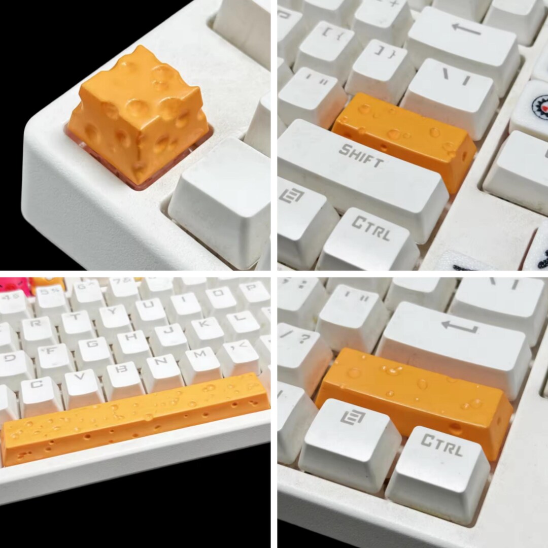 1pc Cheese Bar Keycaps, Yellow Cheese Keycaps, Pink Cheese Spacebar ...