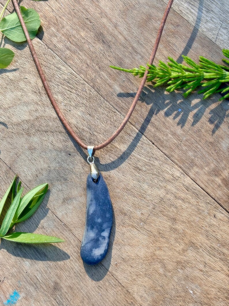 River Rock Grounding Necklace Pendant - Etsy