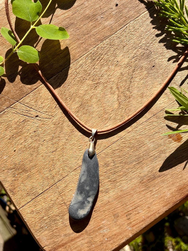 River Rock Grounding Necklace Pendant - Etsy