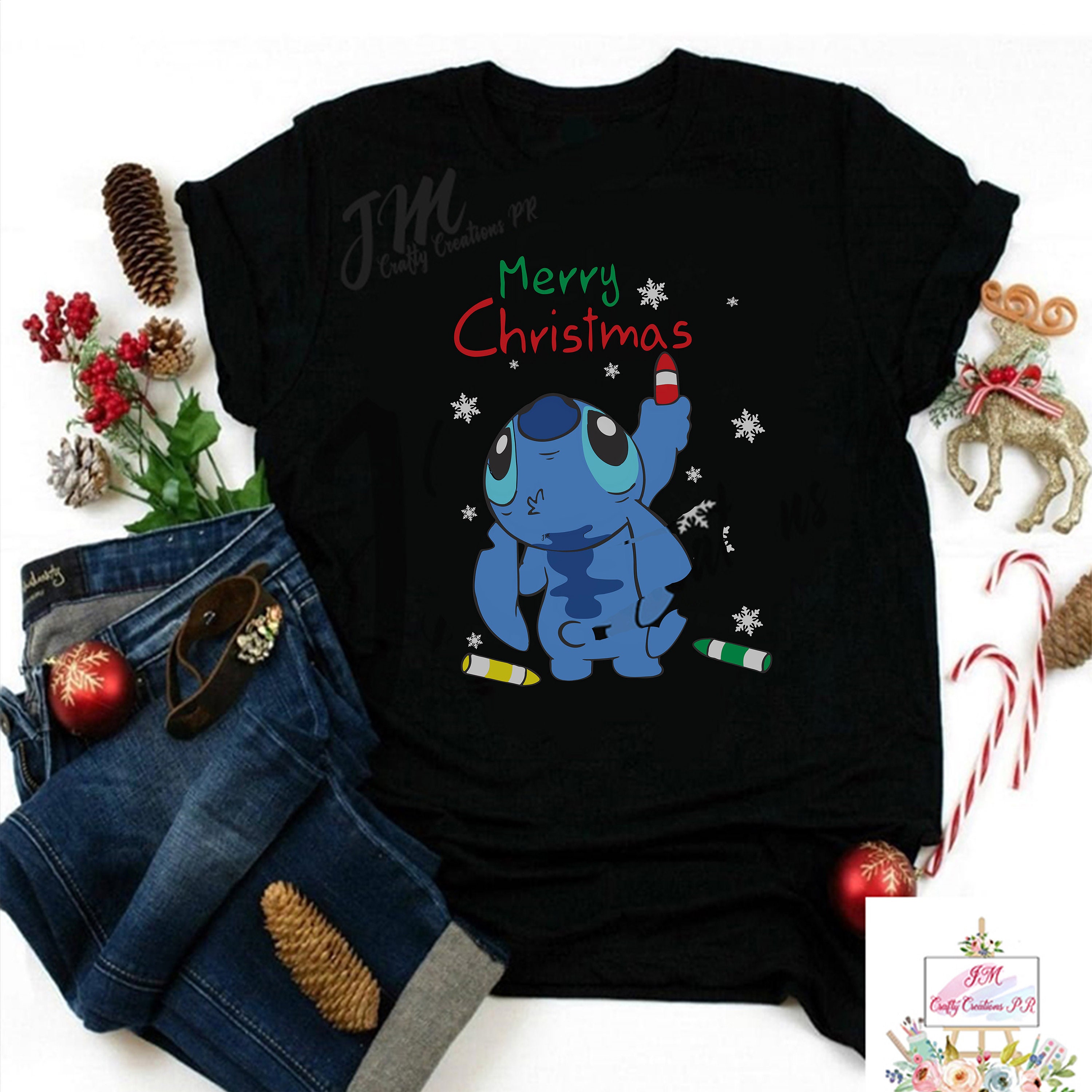 Merry Christmas Lelo and Stitch PNG & SVG | Etsy