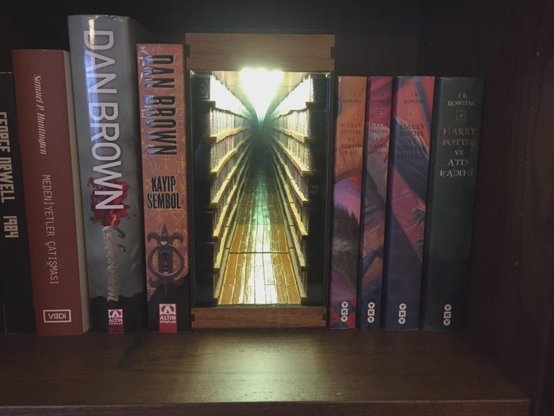 Infinite Library Book Nook,infinity Shelf Insert,ınfınty Lıbrary - Etsy