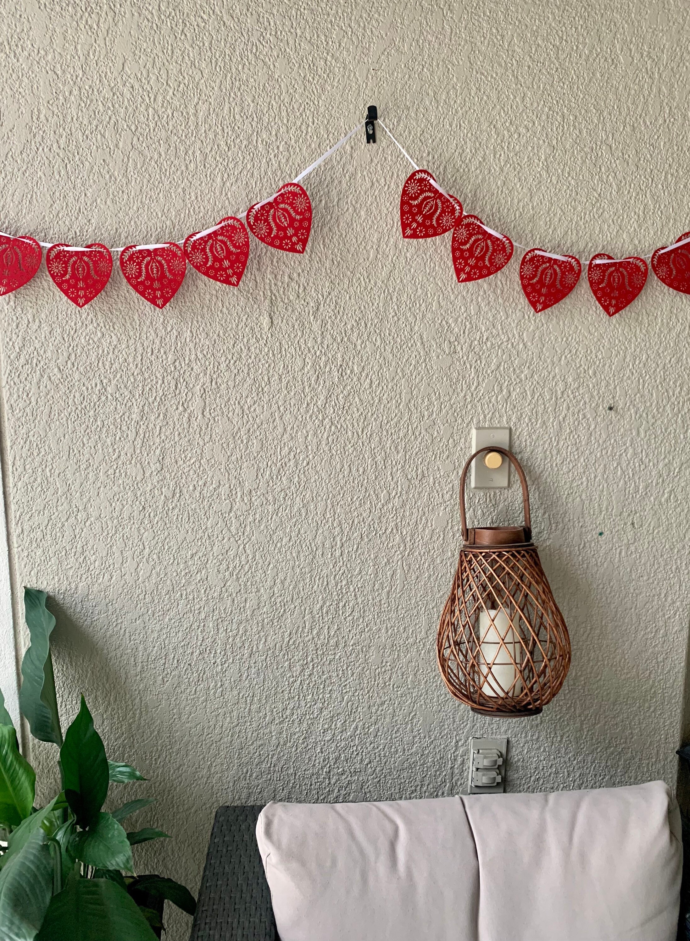 Heart Garland Felt Banner Valentines Day | Anniversary Nursery ...