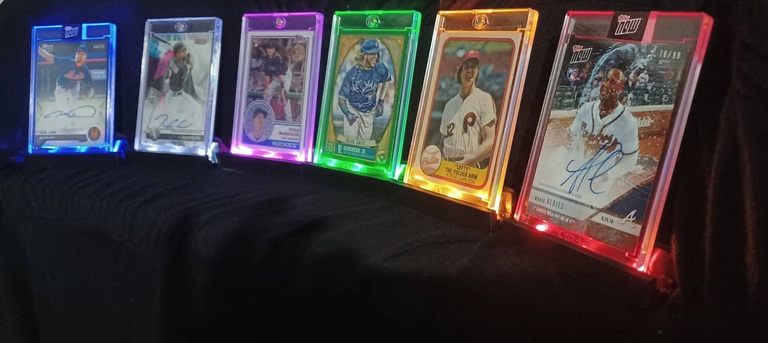 Six LED Card Stands With Six Magnetic One-touch Cases and Batteries ...