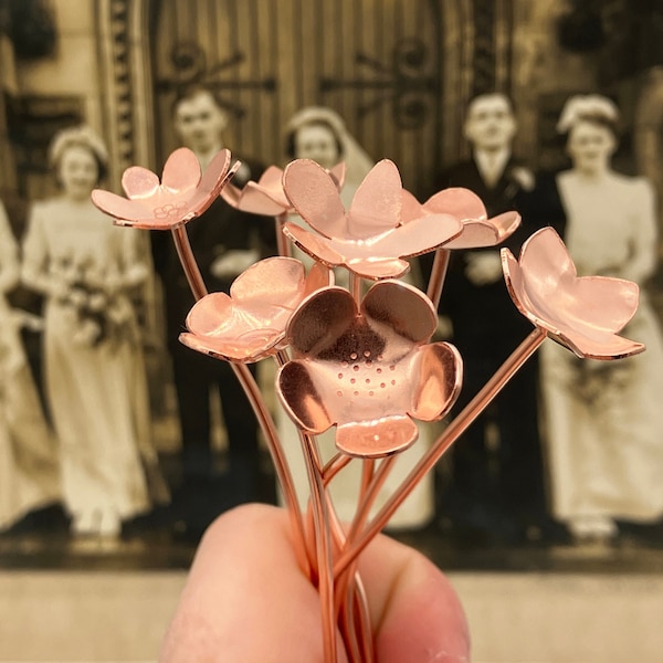 Copper Flowers - Etsy