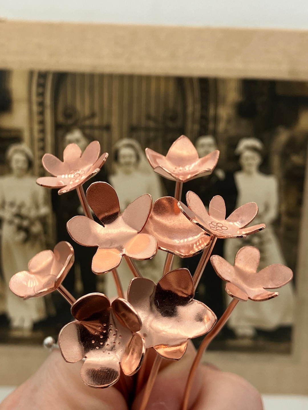 9th Wedding Anniversary Copper Flowers, Flower Decoration, Ever Lasting ...