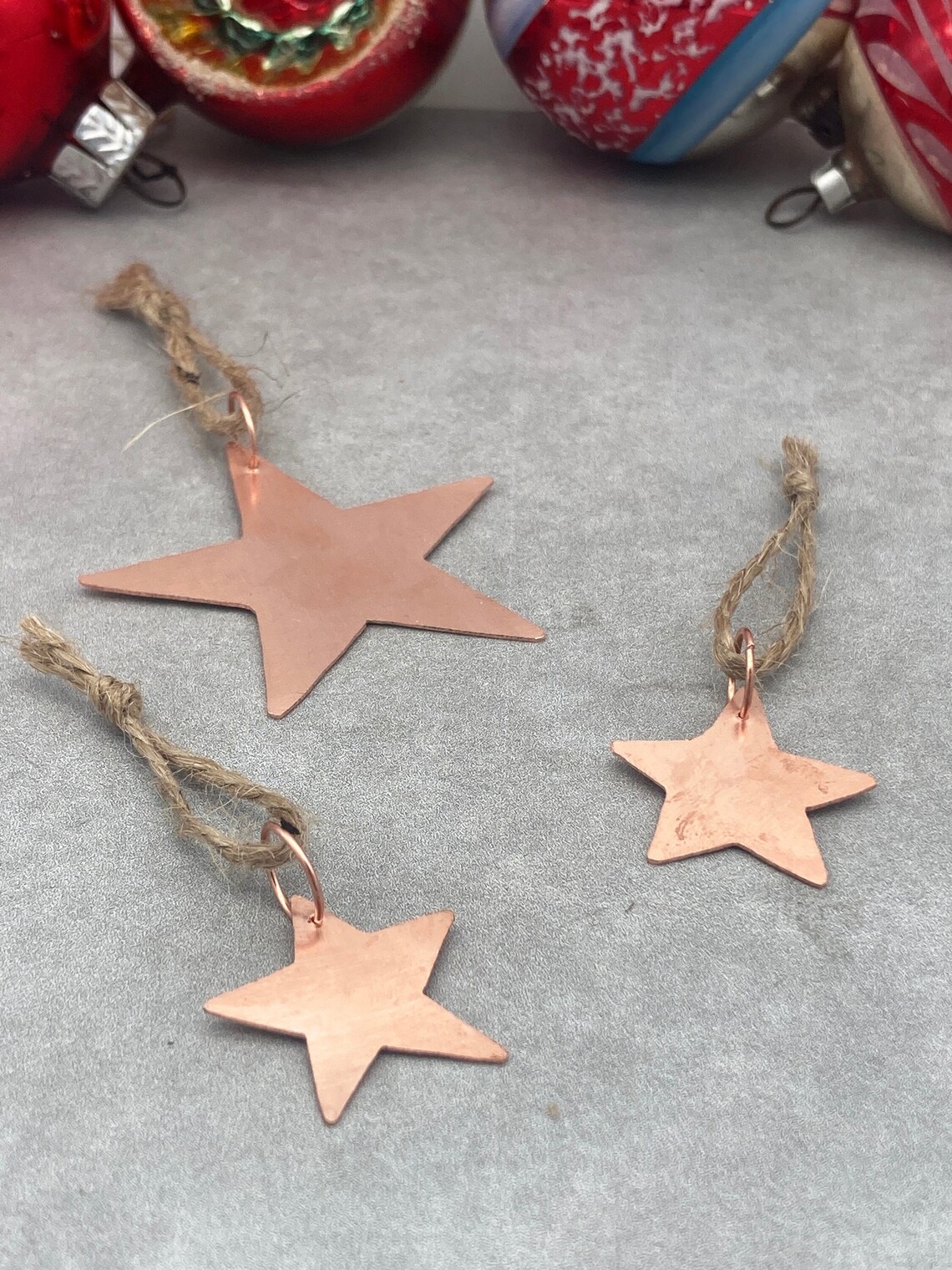 Trio of Copper Stars Metallic Stars Three Decorations for - Etsy