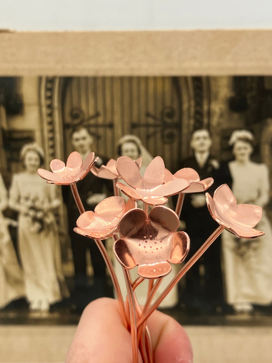 7th Wedding Anniversary Copper Flowers, Flower Decoration, Ever Lasting ...