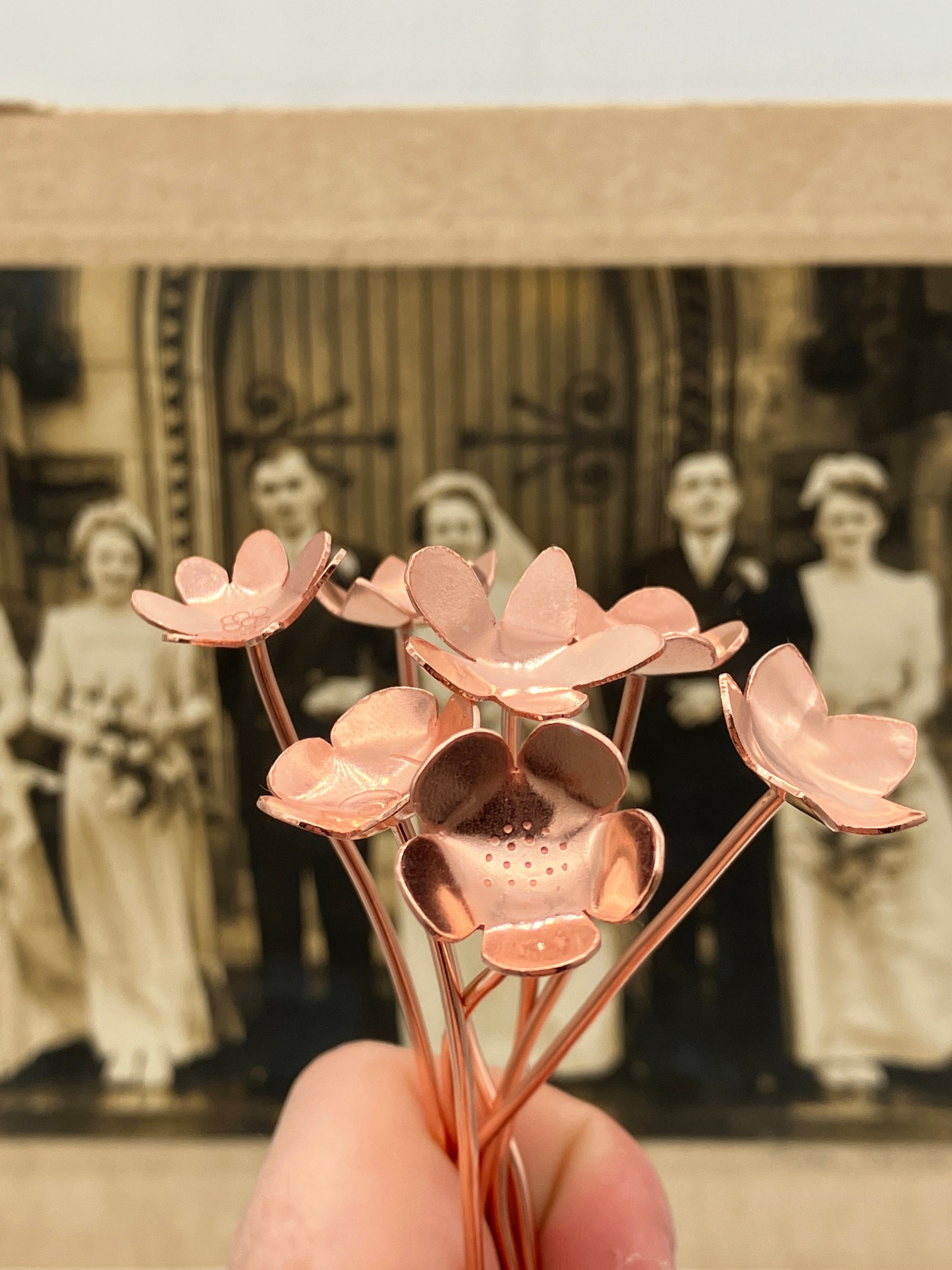 7th Wedding Anniversary Copper Flowers, Flower Decoration, Ever Lasting ...