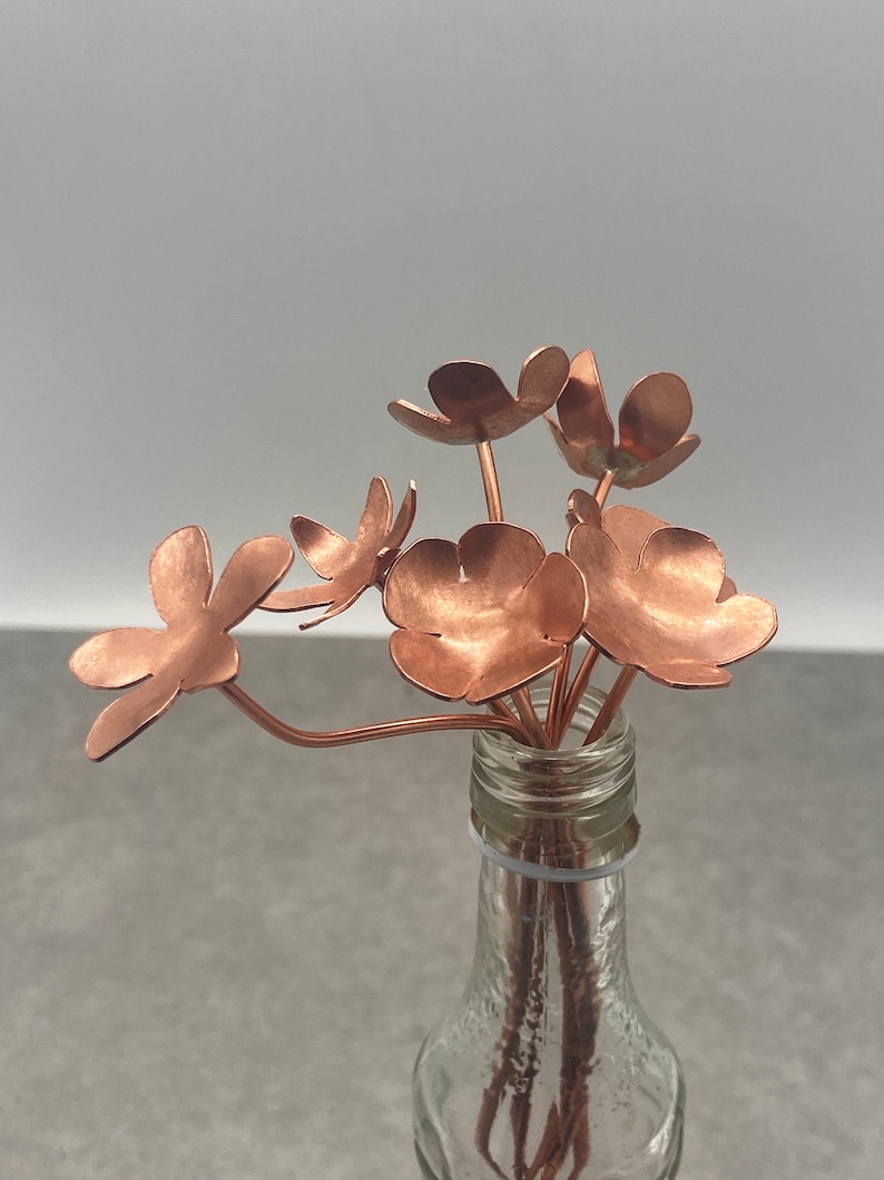 9th Wedding Anniversary Copper Flowers Flower Decoration - Etsy