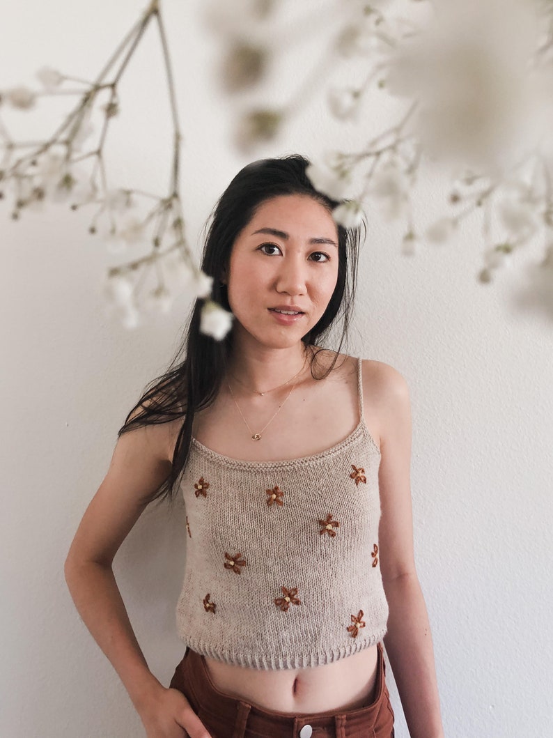 Knitting Pattern Lazy Daisy Crop | Etsy