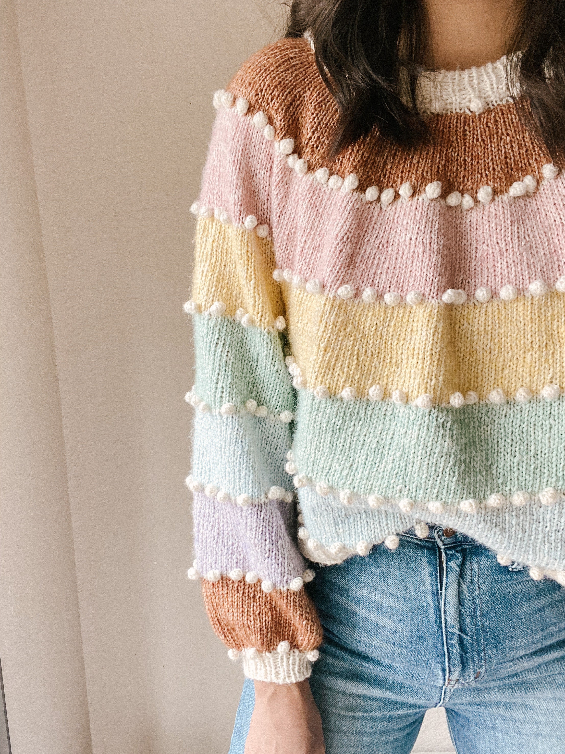 Knitting Pattern Bits and Bobble Sweater - Etsy