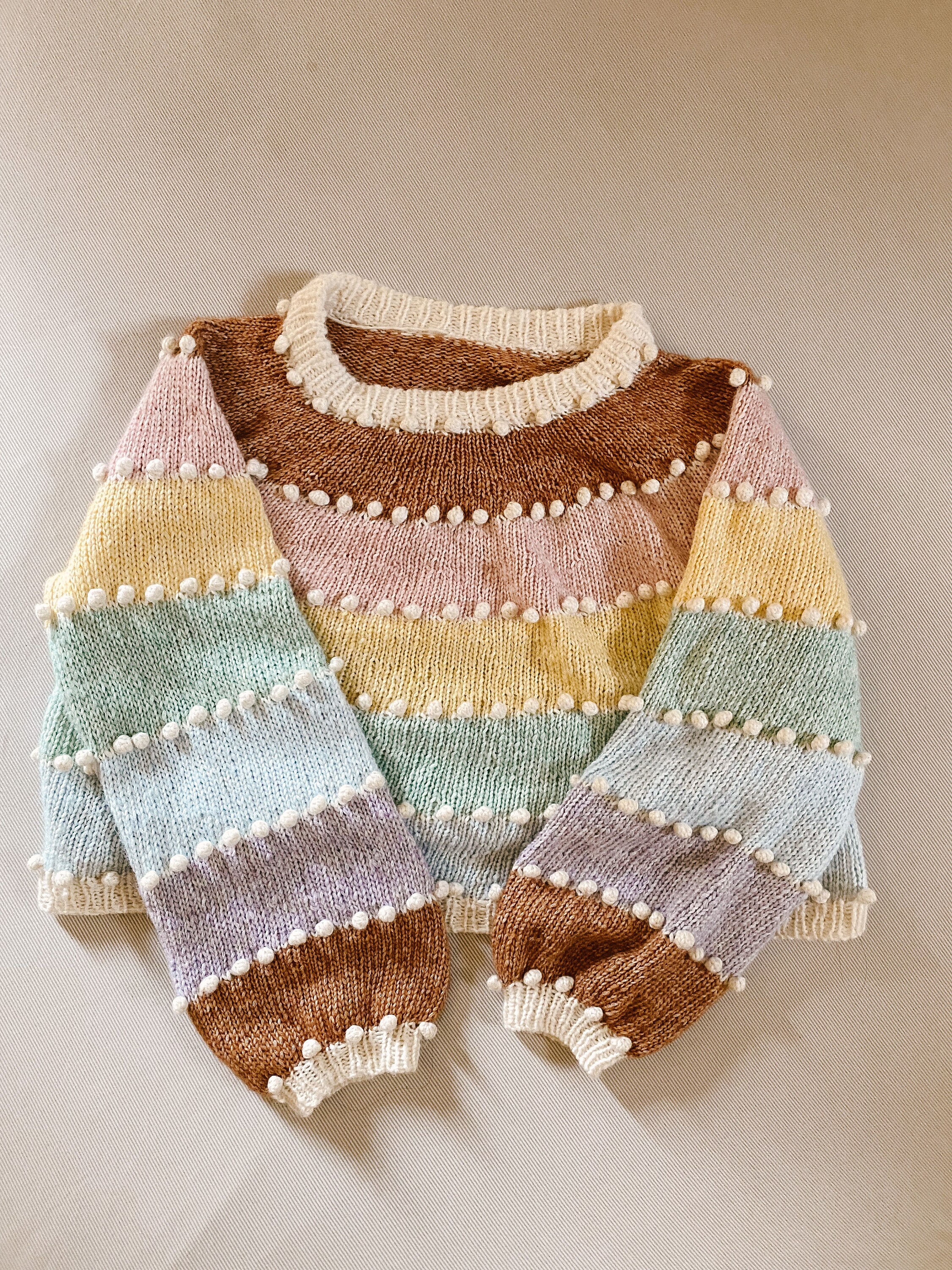 Knitting Pattern Bits and Bobble Sweater - Etsy