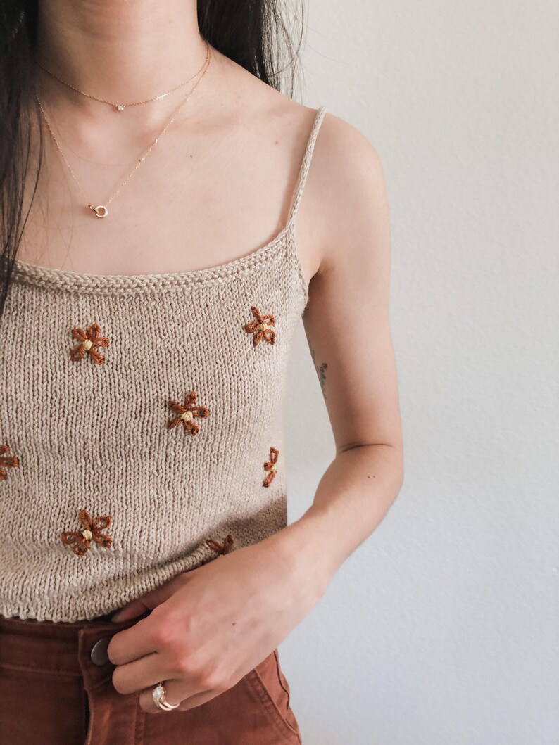 Knitting Pattern Lazy Daisy Crop | Etsy