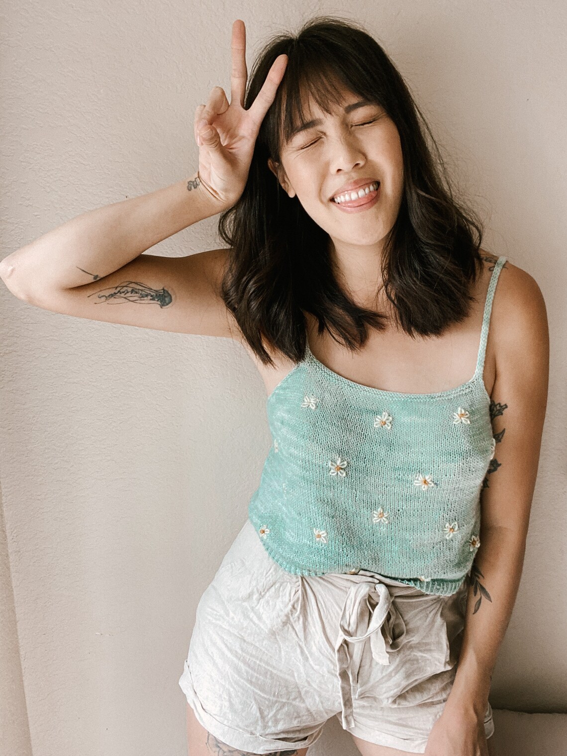 Knitting Pattern Lazy Daisy Crop | Etsy
