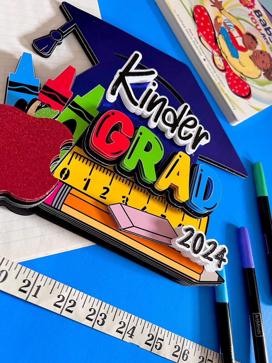 Kinder Graduation Cake Topper Kindergarten Grad Party Decor Preschool ...