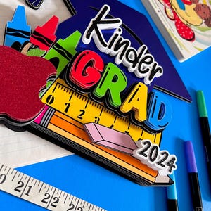 Kinder Graduation Cake Topper Kindergarten Grad Party Decor Preschool ...