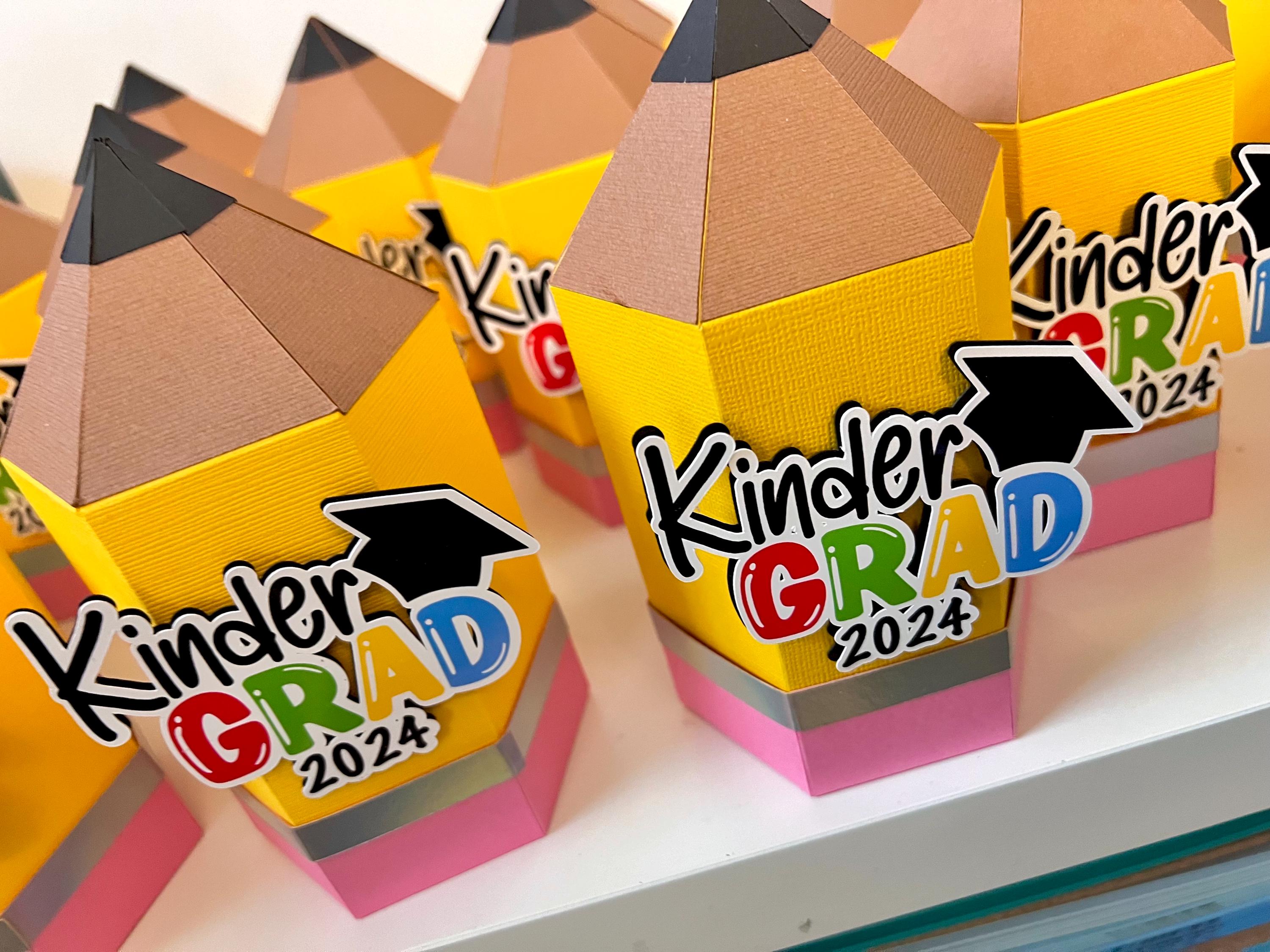 Kinder Graduation Favor Boxes End of School Year Pencil Treat Boxes ...