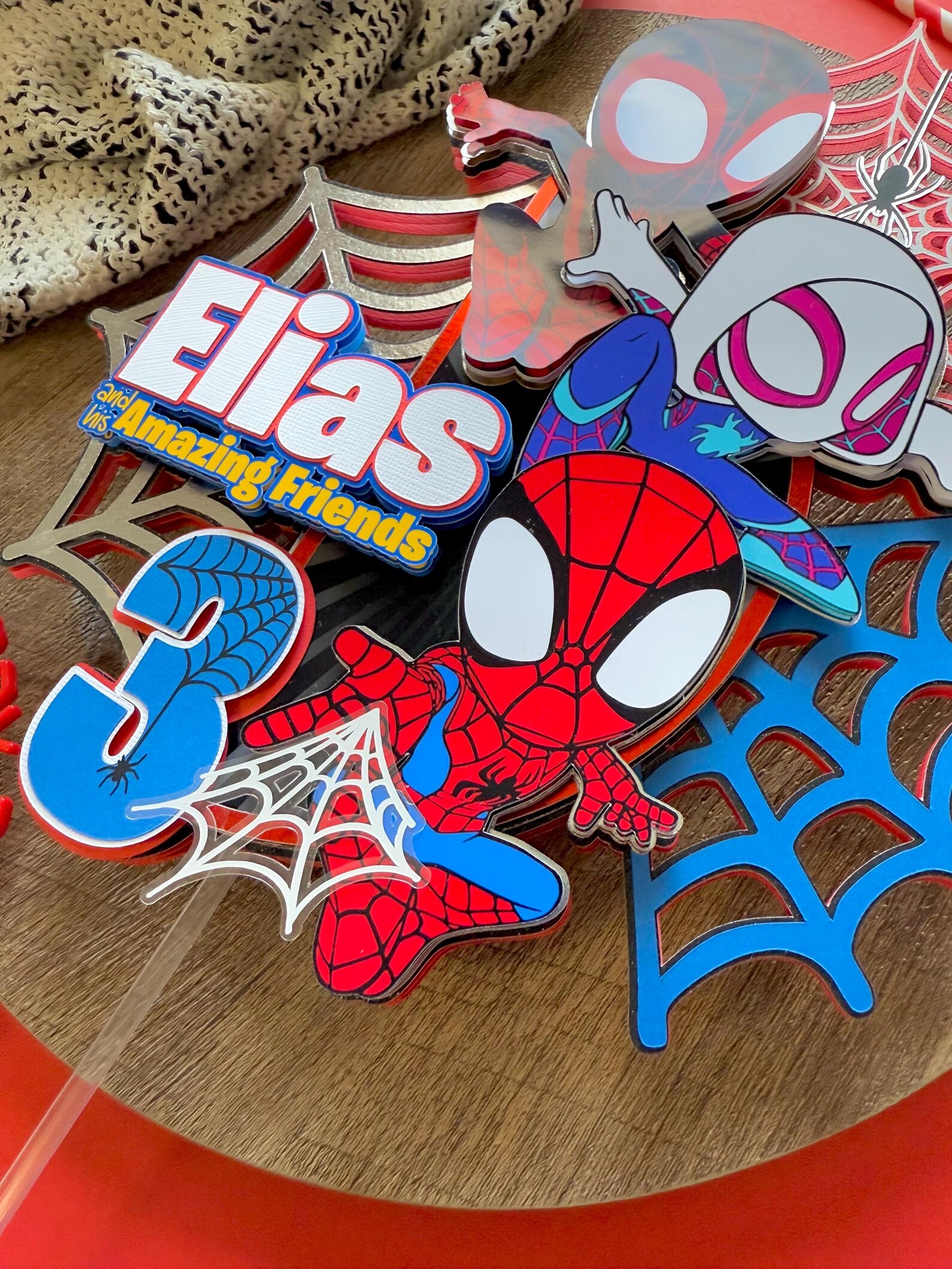 Spidey & His Amazing Friends Cake Topper Spidey Cake Topper Birthday ...