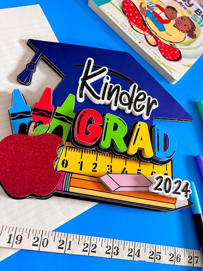 Kinder Graduation Cake Topper Kindergarten Grad Party Decor Preschool ...