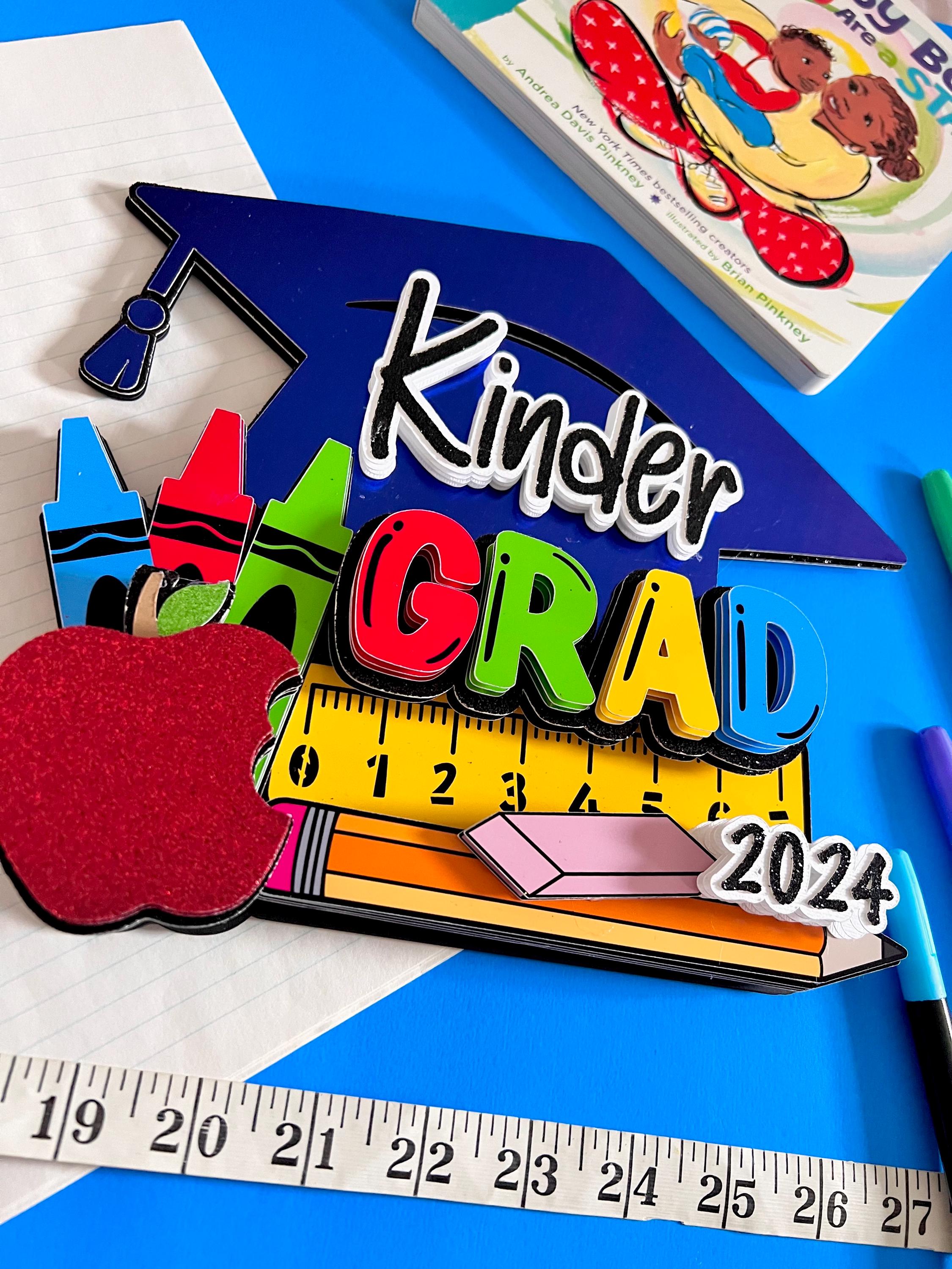 Kinder Graduation Cake Topper Kindergarten Grad Party Decor Preschool ...