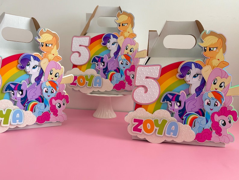 My Little Pony Party Favor Boxes – Pony Birthday Goodie Boxes – Unicorn ...