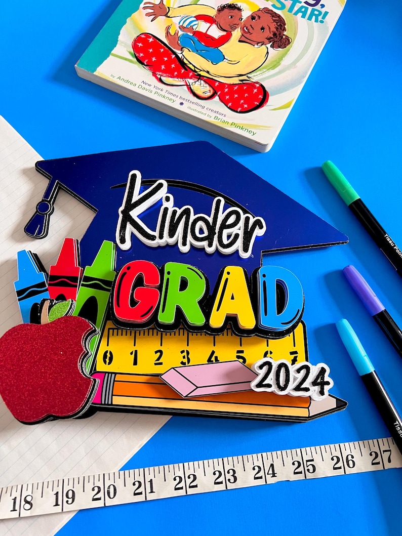 Kinder Graduation Cake Topper Kindergarten Grad Party Decor Preschool ...