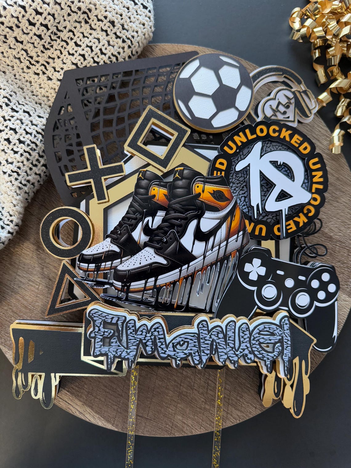 Jordan Cake Topper Jordan 1 Cake Topper Air Jordan Sneaker Cake ...