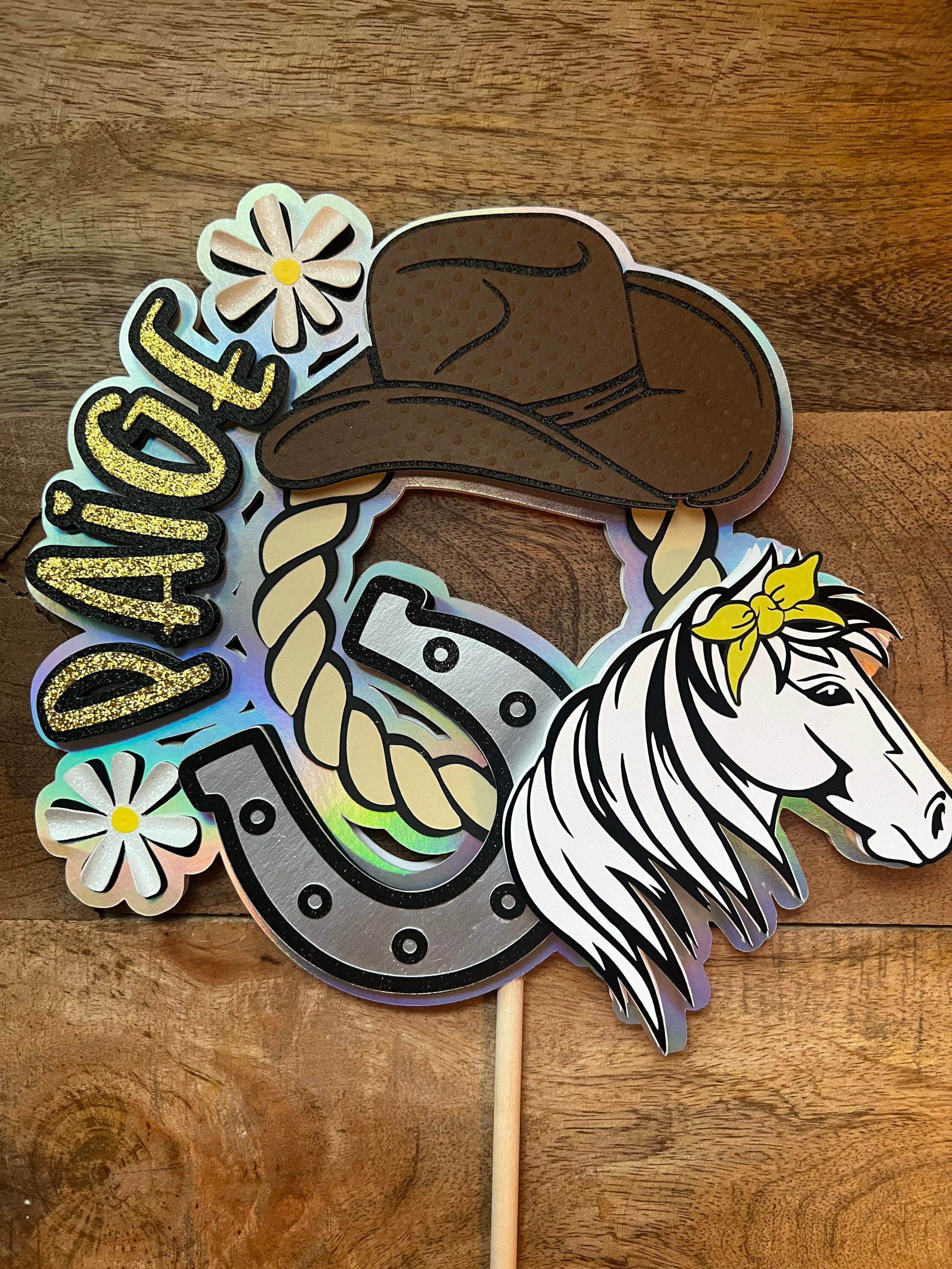 Cowgirl Cake Topper Rodeo Cake Topper Ranch Themed Party - Etsy
